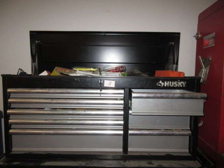HUSKY TOP SECTION STACK ON 8 DRAWER TOOL BOX - Dallas Online Auction ...