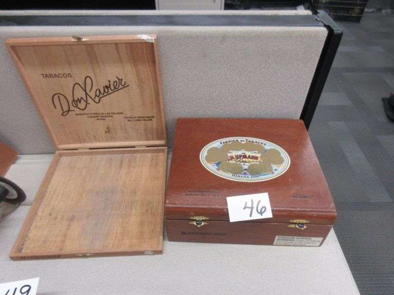 FANCY COLLECTIBLE WOOD CIGAR BOXES - Dallas Online Auction Company