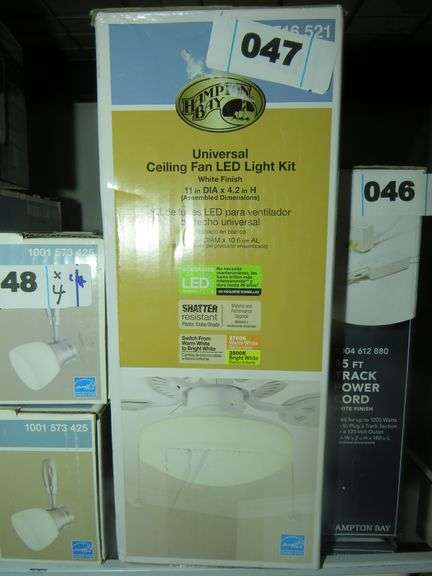HAMPTON BAY UNIVERSAL CEILING FAN LED LIGHT KIT - Dallas Online Auction ...