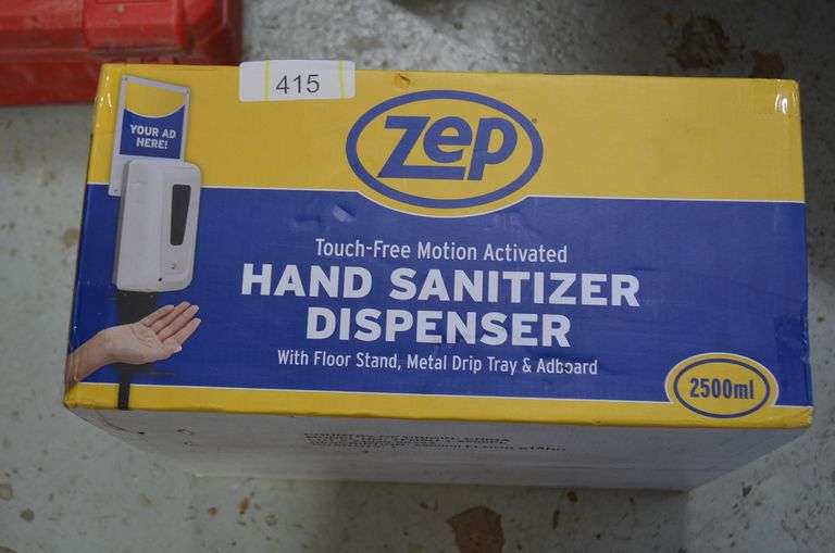 ZEP TOUCH FREE MOTION ACTIVATED HAND SANITIZING DISPENSER WITH FLOOR ...