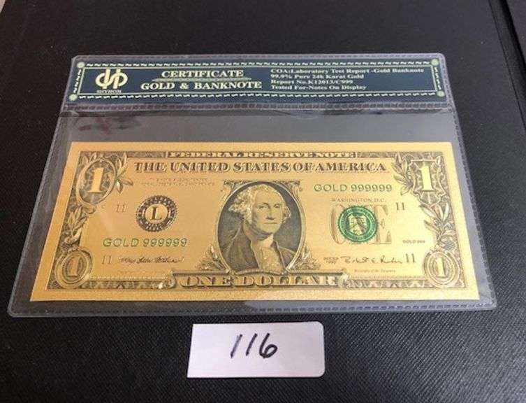 USA COLLECTIBLE ONE DOLLAR BILL - Dallas Online Auction Company