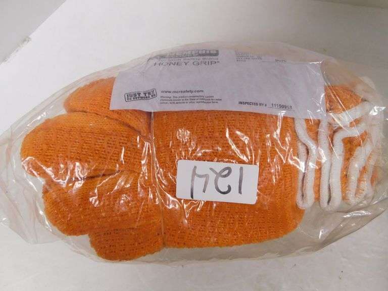 MEMPHIS GLOVES MCR HONEY GRIP INDUSTRIAL WORK GLOVES WITH PVC PALM ...