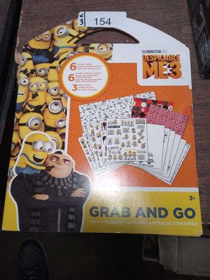 DESPICABLE ME 3 GRAB AND GO STICKER SET - Dallas Online Auction Company