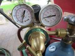 LINCOLN ELECTRIC PORT-A-TORCH KIT WITH OXYGEN AND ACETYLENE TANKS WITH ...