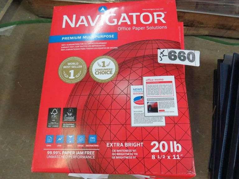 NAVIGATOR OFFICE PAPER SOLUTION PREMIUM MULTI-PURPOSE 8 AND A HALF INCH ...