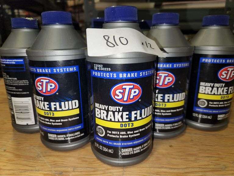 STP 12oz Heavy Duty Dot 3 Brake Fluid - Dallas Online Auction Company