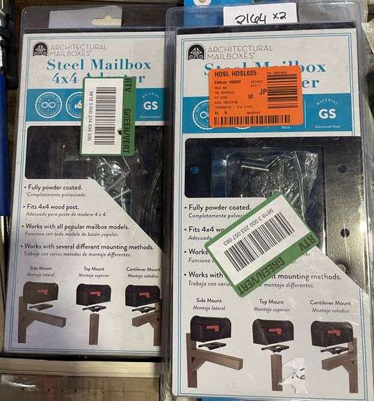 Architectural Mailboxes 4 in. x 4 in. Post Adapter in Black with 3 ...