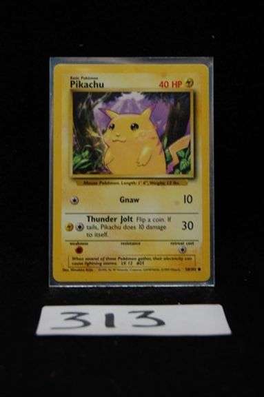 1995 NINTENDO CREATURES BASIC POKEMON PIKACHU NUMBER 58 OUT OF 102 ...