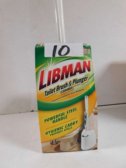 LIBMAN TOILET BRUSH AND PLUNGER COMBO WITH POWERFUL STEEL HANDLE IN ...