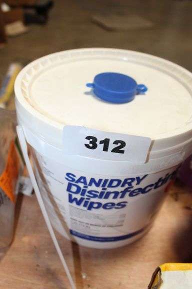 SANIDRY 300-COUNT UNSCENTED DISINFECTANT WIPES ALL-PURPOSE CLEANER ...