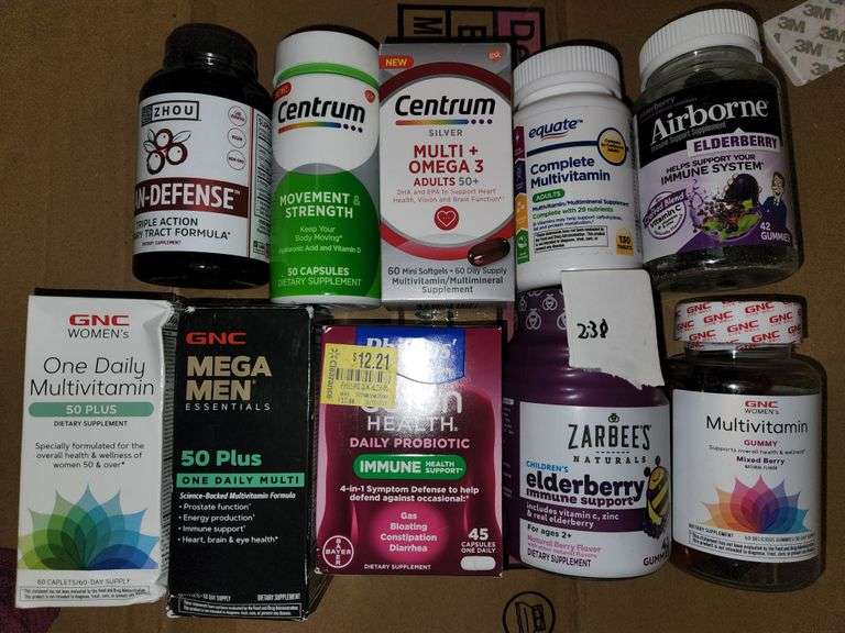 10 Different Supplements Vitamins - Dallas Online Auction Company