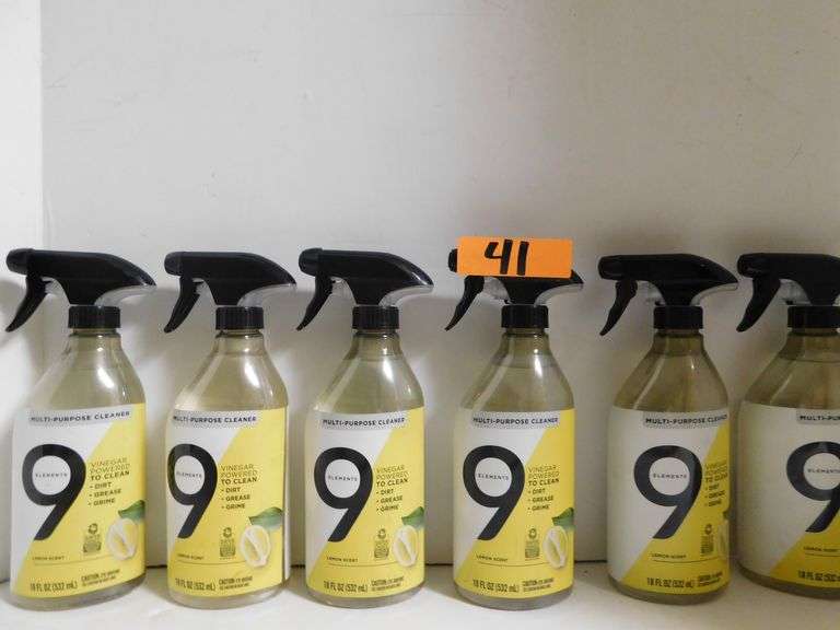 ELEMENTS 9 MULTI-PURPOSE CLEANER WITH VINEGAR IN LEMON SCENT 18FL OZ ...