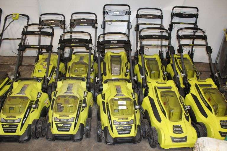 RYOBI 40V LITHIUM BRUSHLESS SINGLE POINT HEIGHT ADJUSTMENT LAWN MOWER ...