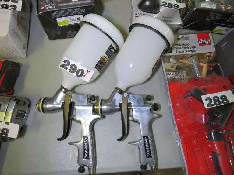 HUSKY GRAVITY FEED HVLP SPRAY GUN - Dallas Online Auction Company