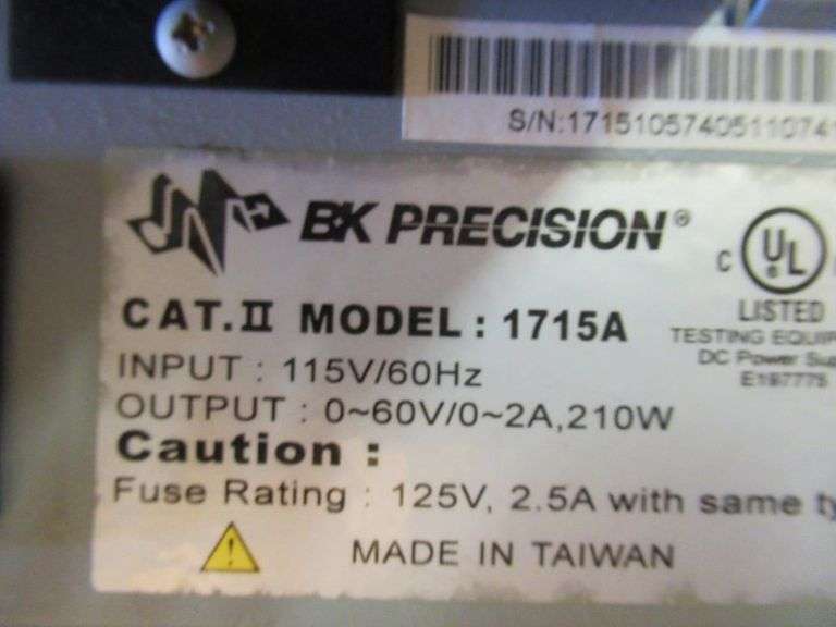 BK PRECISION 1715A 60V 2A DC POWER SUPPLY - Dallas Online Auction Company