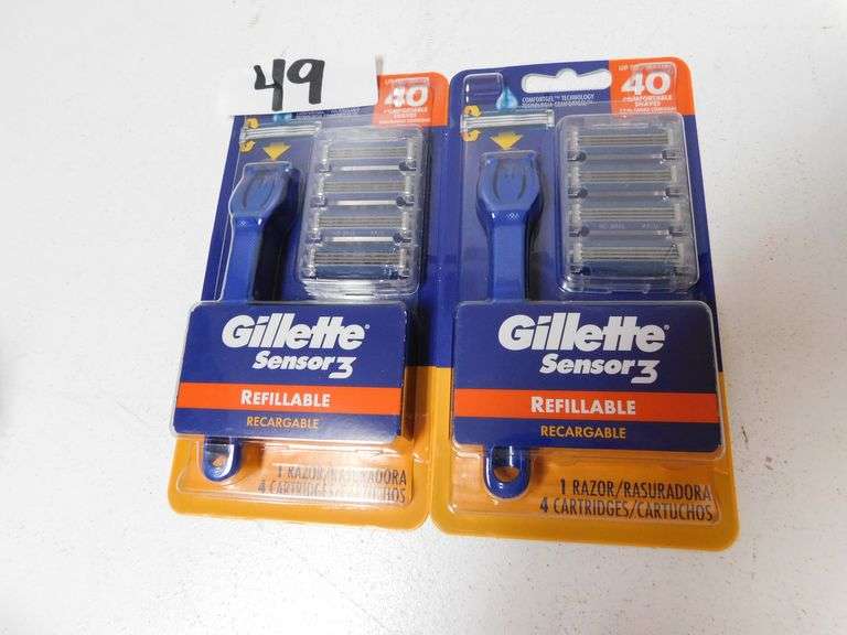 GILLETTE SENSOR 3 REFILLABLE RAZOR BLADE WITH 4-REFILLS IN PACK ...