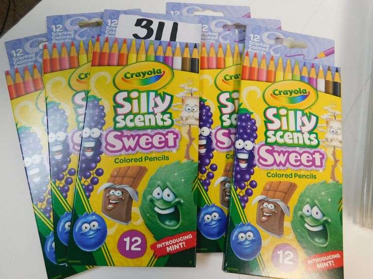 CRAYOLA SILLY SCENTS SWEET COLORED PENCILS INCLUDING NEW MINT SMELL! 12 ...