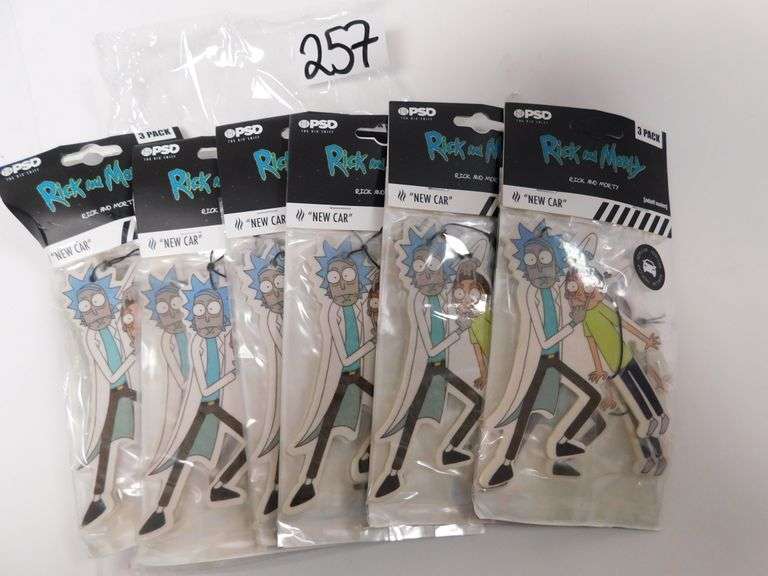 PSD THE BIG SNIFF RICK AND MORTY NEW CAR AIR FRESHENERS 3 PER PACK ...