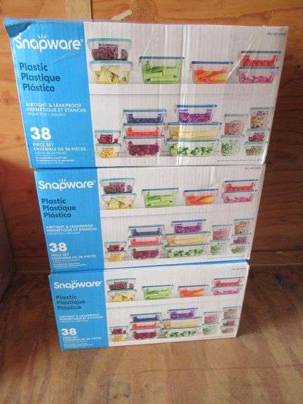 SNAPWARE 38 PIECE AIRTIGHT PLASTIC FOOD STORAGE SETS - Dallas Online ...