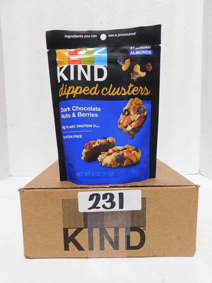 KIND DARK CHOCOLATE DIPPED CLUSTERS WITH NUTS AND BERRIES 4 OZ EA BEST ...