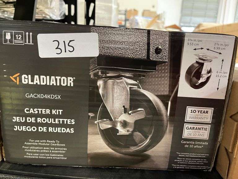 Gladiator 4-Pack Gearbox Caster Kit - Dallas Online Auction Company