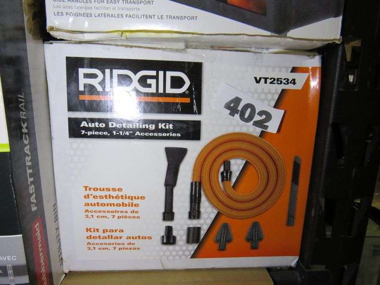 RIDGID AUTO DETAILING KIT 7 PIECE ACCESSORIES - Dallas Online Auction ...