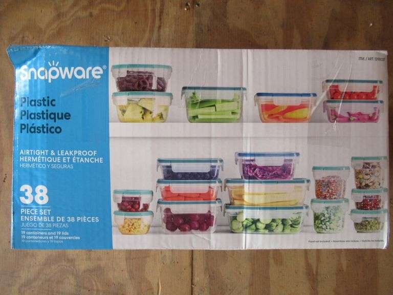 SNAPWARE 38 PIECE AIRTIGHT PLASTIC FOOD STORAGE SETS - Dallas Online ...
