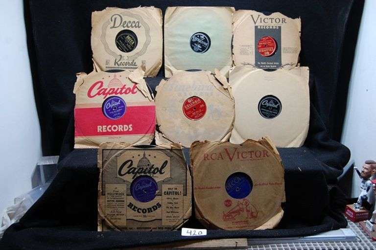 7 ANTIQUE COLLECTIBLE RECORD ALBUMS WHERE THE ORIGINAL OUTER SLEEVES ...