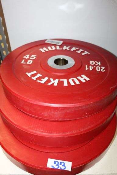 HULKFIT 45LB RED WEIGHTS - Dallas Online Auction Company