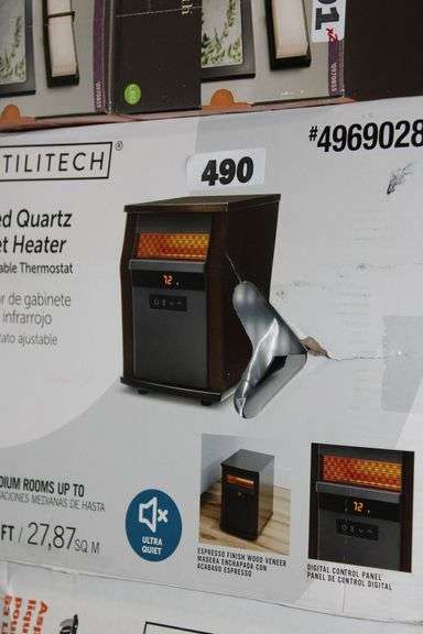 UTILITECH INFRARED QUARTZ CABINET HEATER WITH ADJUSTABLE THERMOSTAT #4969028 - Dallas Online ...