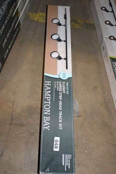 HAMPTON BAY 3 LIGHT LARGE STEP HEAD TRACK KIT BLACK - Dallas Online ...