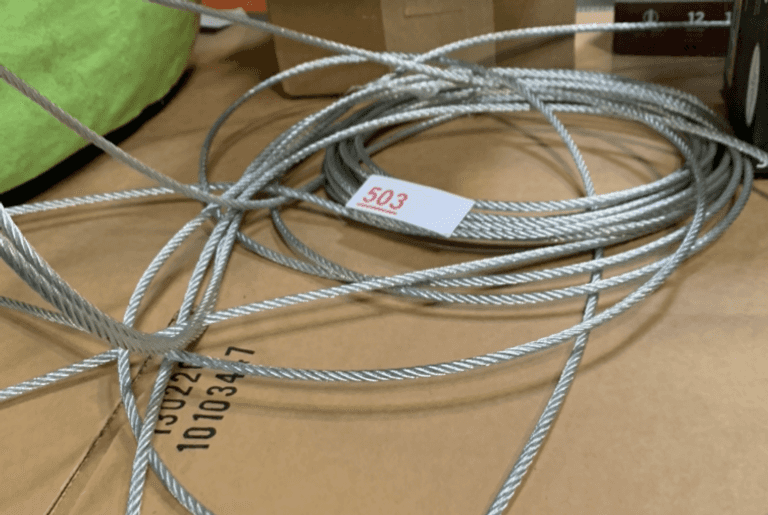 metal cable with looped ends - Dallas Online Auction Company