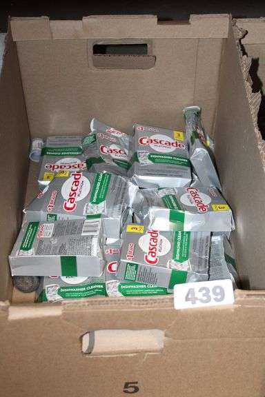 BOX OF CASCADE DISHWASHER CLEANER - Dallas Online Auction Company
