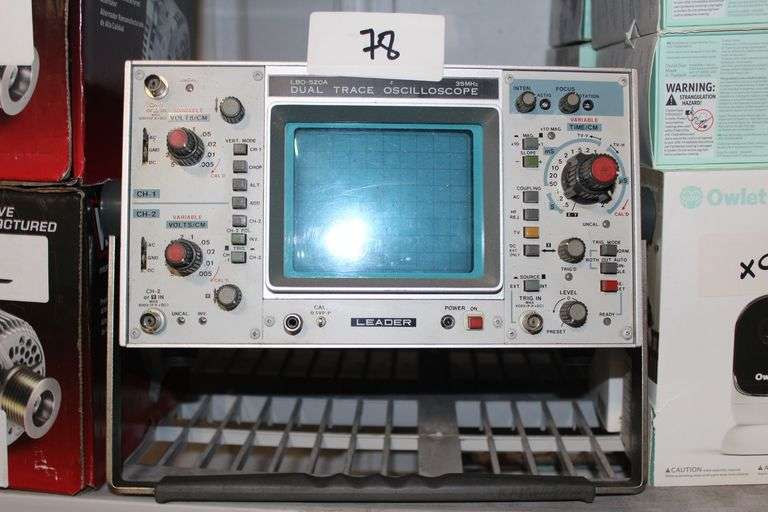 LEADER BRAND LBO-520A DUAL TRACE OSCILLOSCOPE 35MHZ SN MAX 50 VOLTS ...