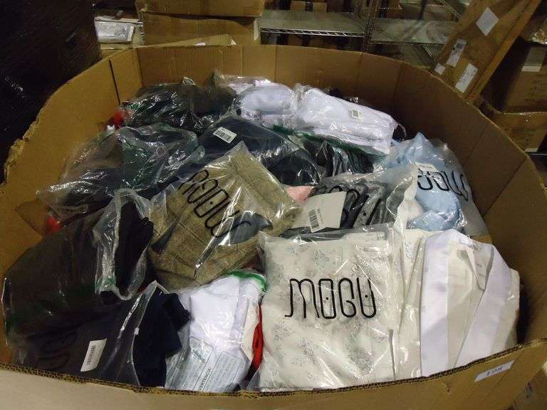 GAYLORD PALLET BOX OF CLOTHING - Dallas Online Auction Company