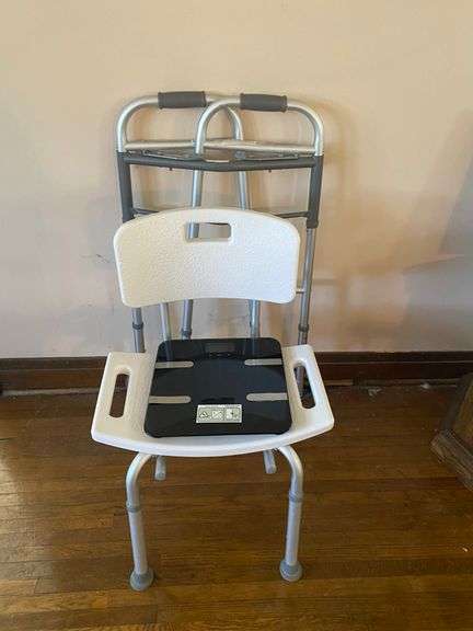 DME Shower Chair, Walker & Scale - Hoosier Auction Group