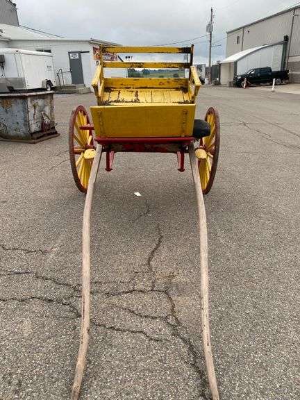 Red and yellow cart - Mt Hope Auction