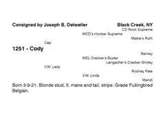 Cody - Mt Hope Auction