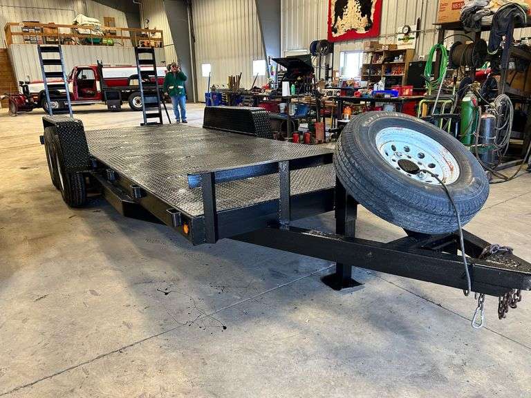 2005 ABU Flatbed Trailer 20 ft with ramps - Integrity Auctioneers