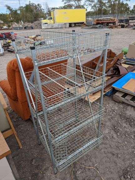 4-TIER WIRE BASKET RACK - Isabell Auction