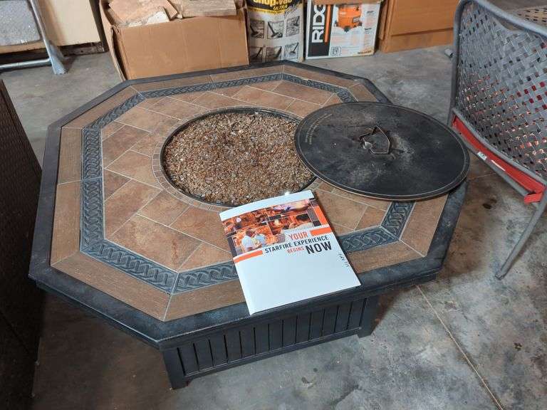STARFIRE TILE TOP GAS FIRE PIT TABLE - Isabell Auction