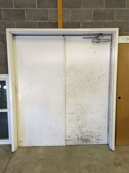 6-FT. COMM. STEEL DOUBLE DOOR WITH FRAME (REMOVED) - Isabell Auction
