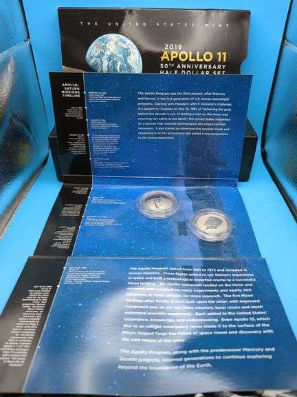 2019 U.S. MINT APOLLO 11 50TH ANNIVERSARY HALF DOLLAR SET - Isabell Auction