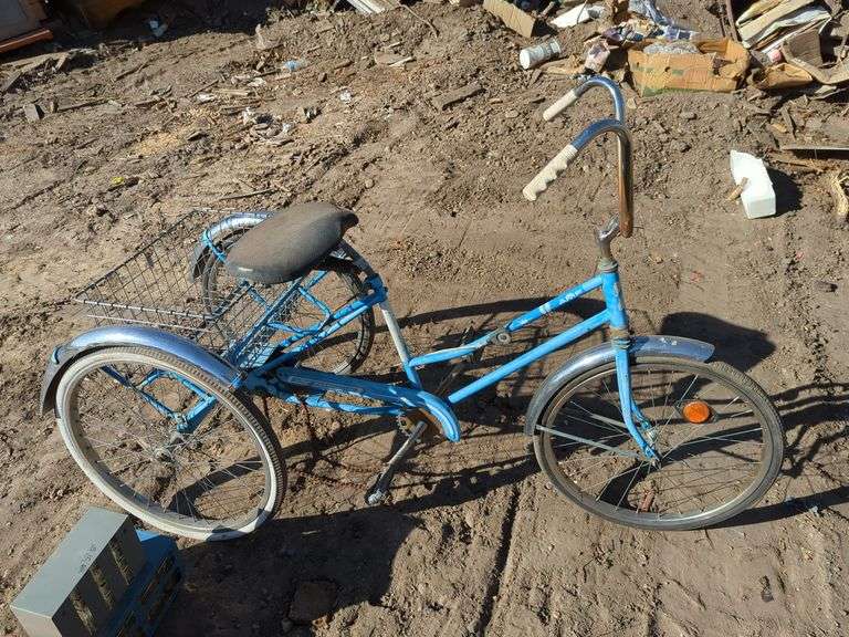 AMF ROADMASTER 3-WHEEL BICYCLE WITH BASKET - Isabell Auction