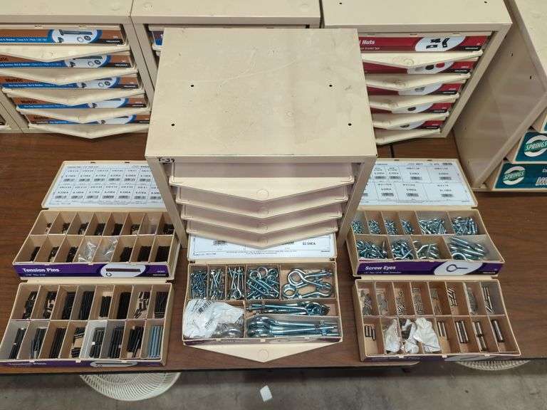 5-DRAWER HARDWARE BIN WITH CONTENTS - Isabell Auction