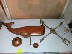 COPPER WHALE WEATHERVANE PARTS - Isabell Auction