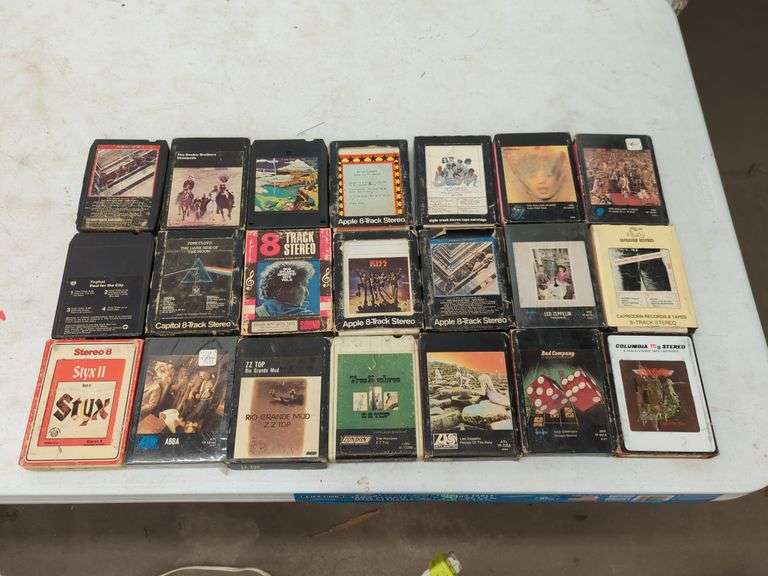 (21) ASST'D VINTAGE 8-TRACK TAPES (INCLUDING: THE BEATLES, STYX, ABBA ...
