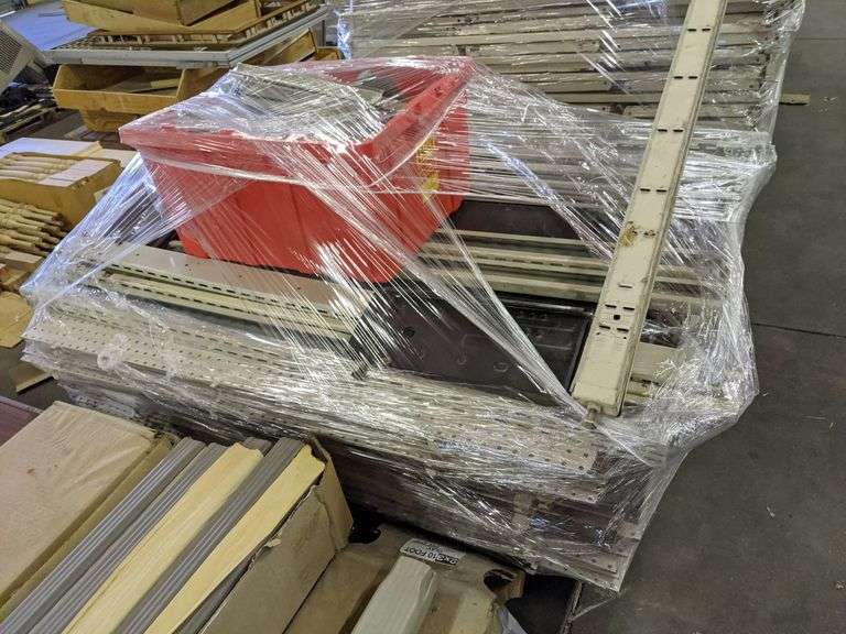 (2) PALLETS OF LOZIER SHELVING WITH PEGBOARD - Isabell Auction