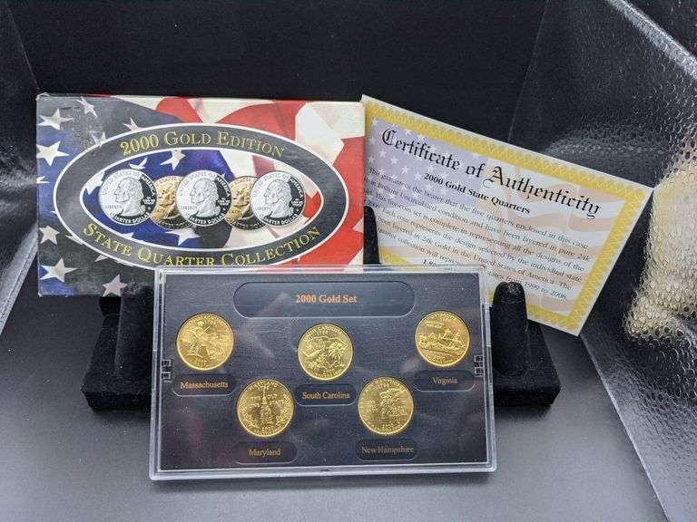 2000-D GOLD EDITION STATE QUARTER COLLECTION (24K GOLD LAYERED ...