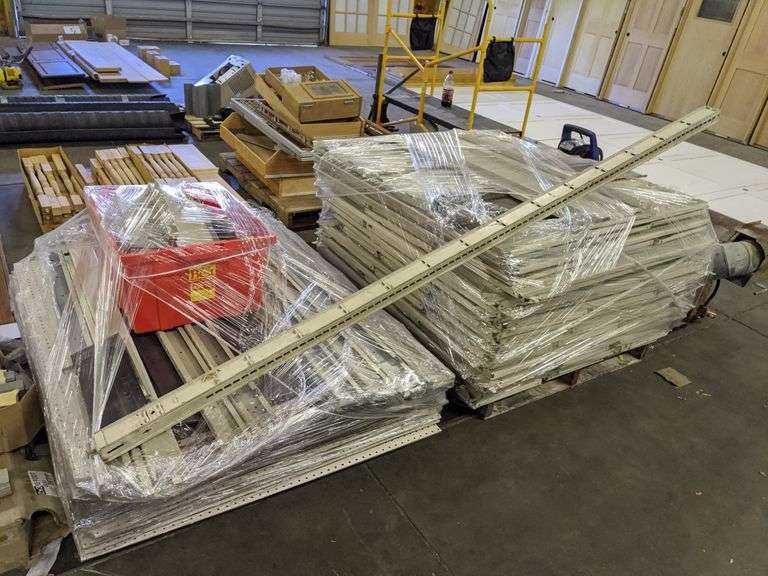(2) PALLETS OF LOZIER SHELVING WITH PEGBOARD - Isabell Auction